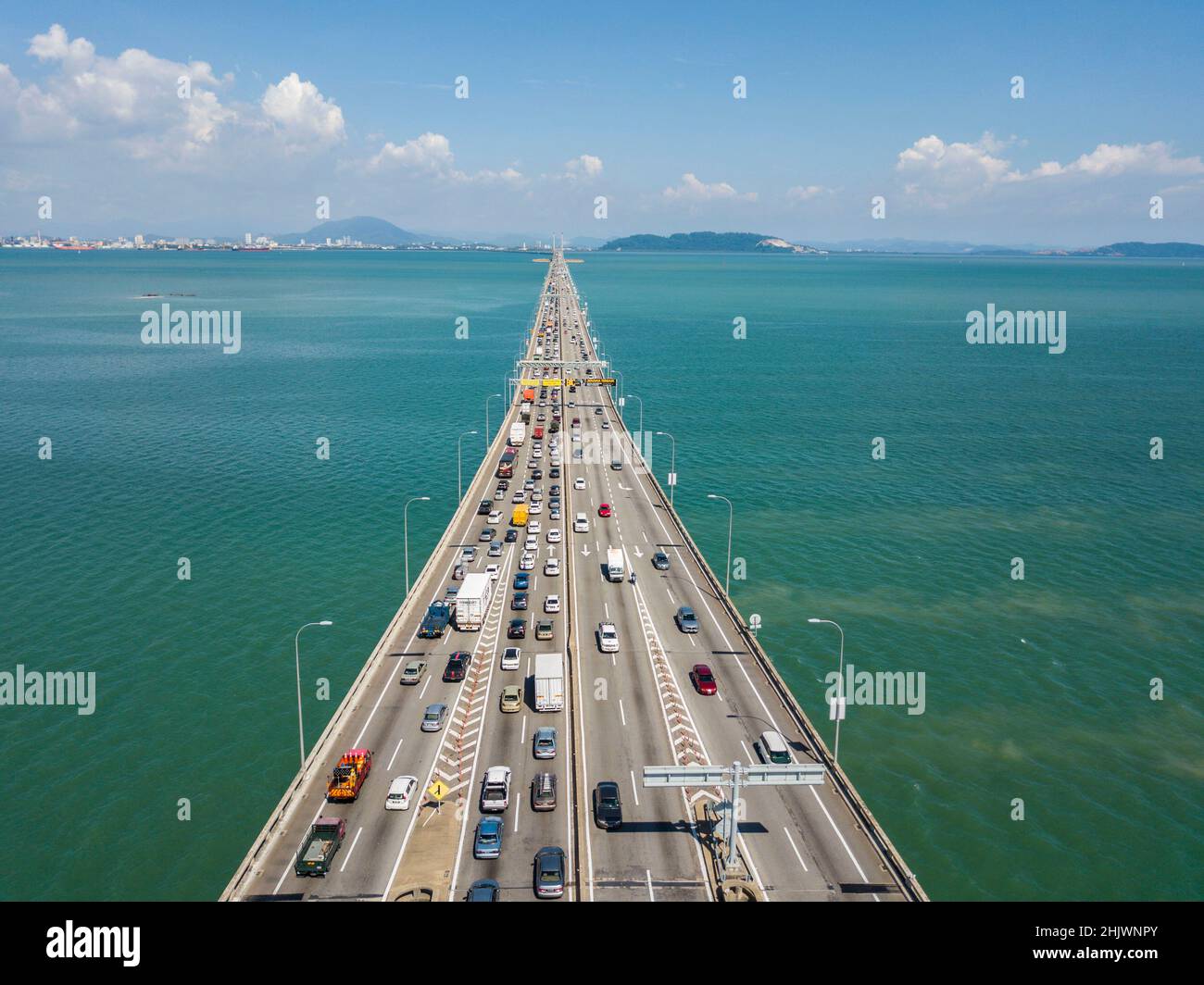 Penang bridge from top Stock Photo - Alamy