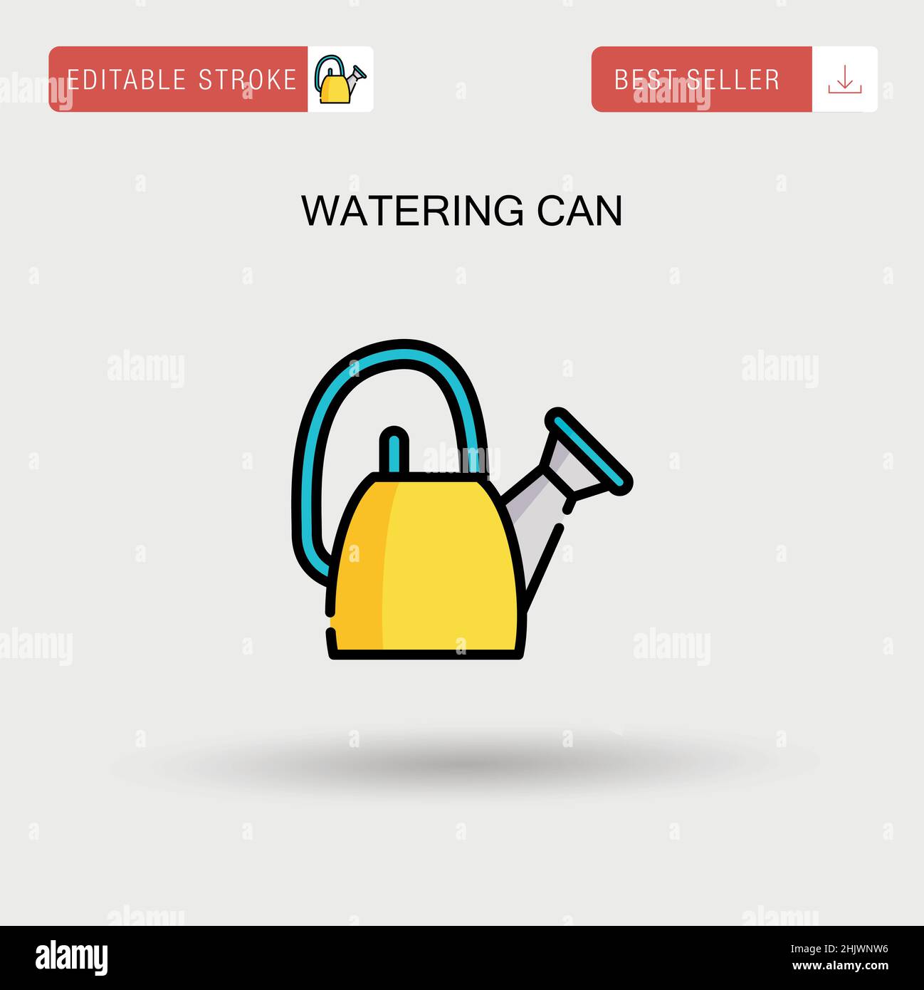 Watering can Simple vector icon Stock Vector Image & Art - Alamy