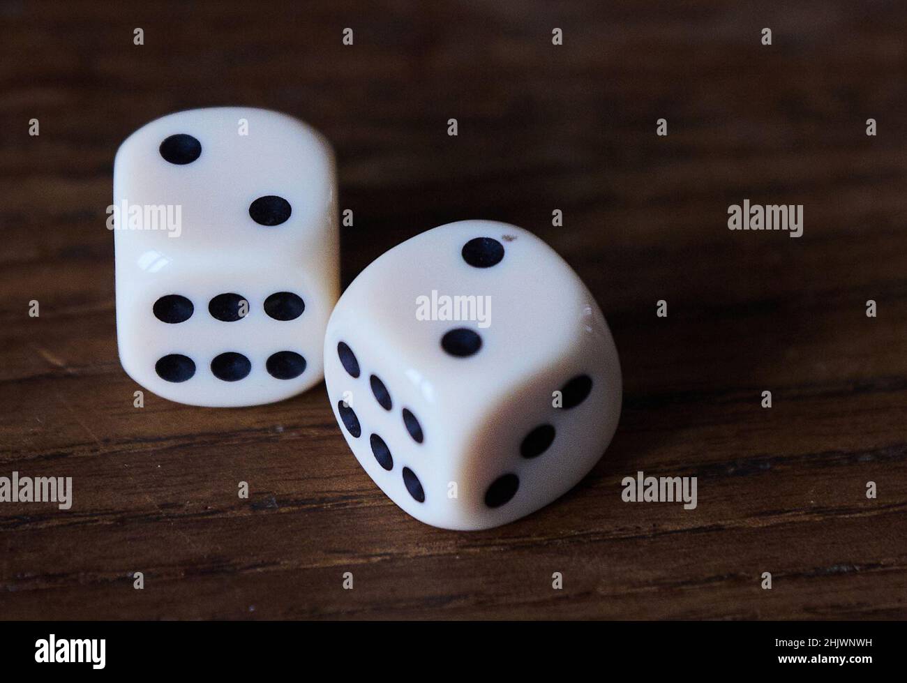 Berlin, Germany. 13th Jan, 2022. ILLUSTRATION - A pair of dice ...