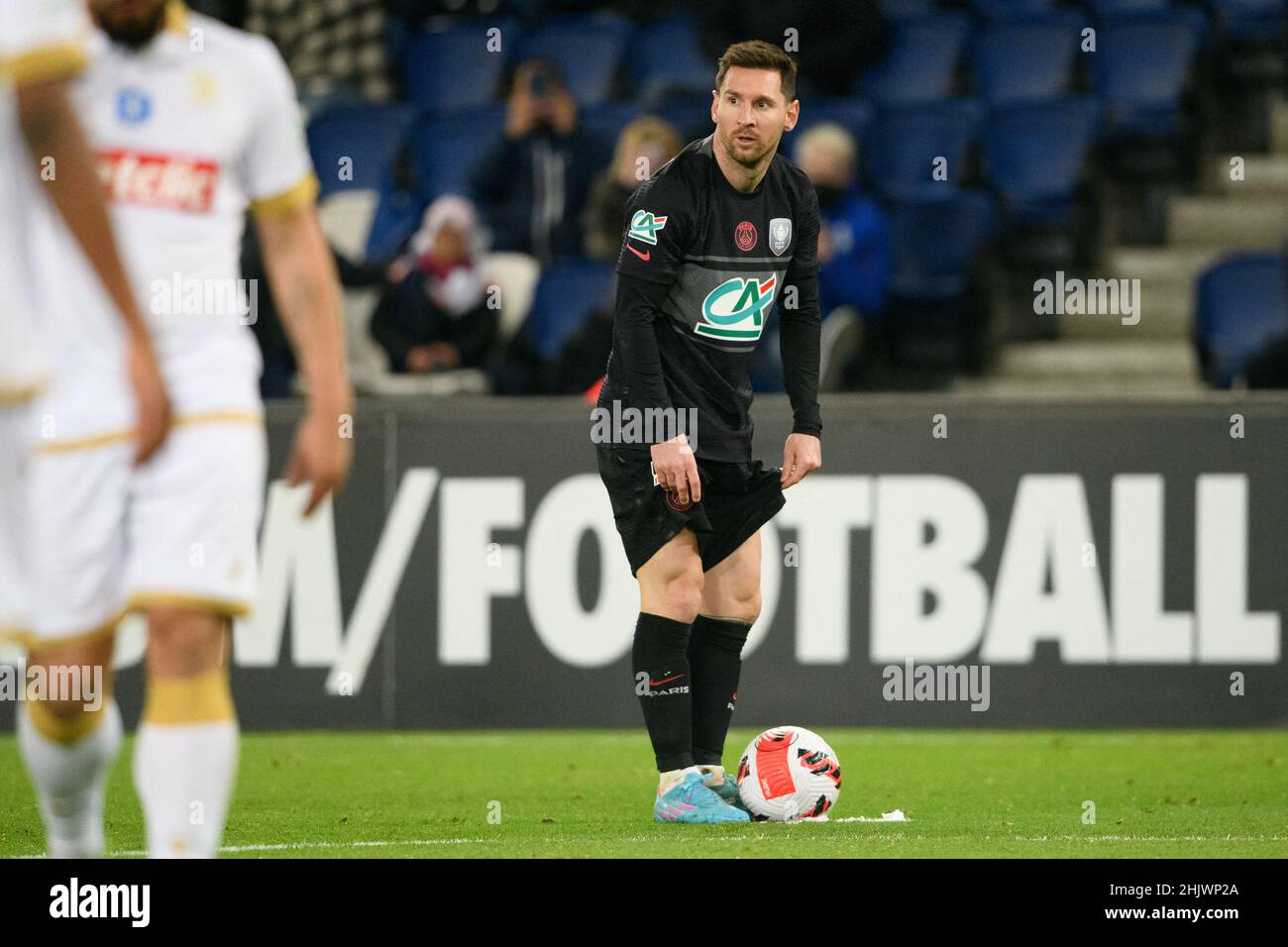 Lionel Messi during the French Cup Paris Saint-Germain v OGC Nice ...