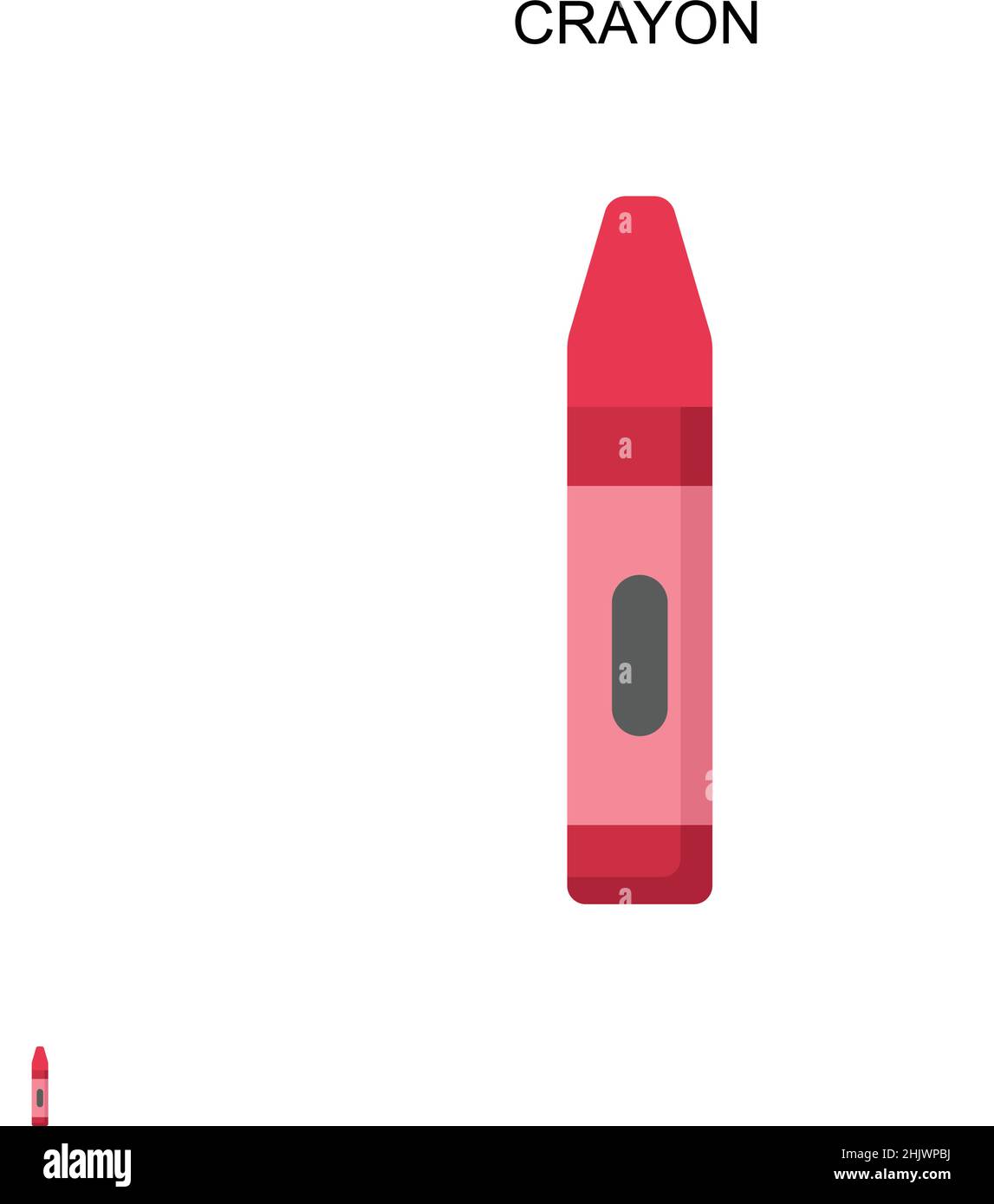 Crayon Simple vector icon. Illustration symbol design template for web ...