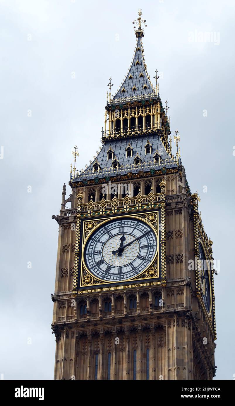 Famous Big Ben, also known as Elizabeth Tower, clock tower at the ...