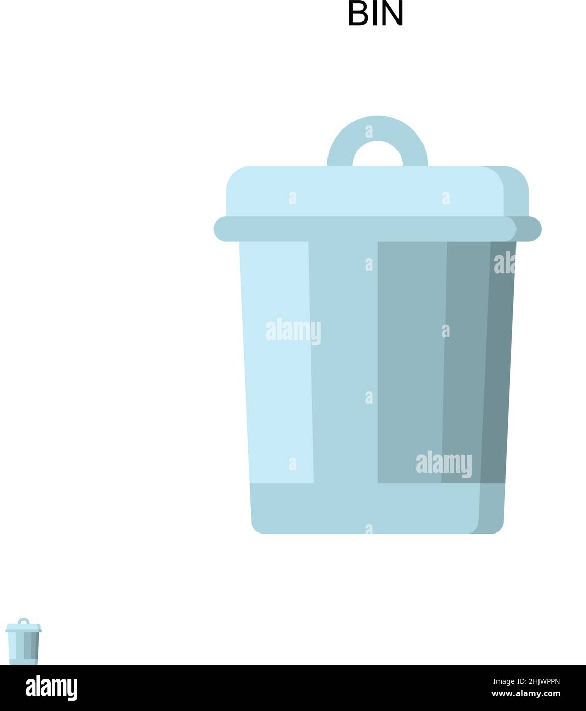 Bin Simple vector icon. Illustration symbol design template for web ...