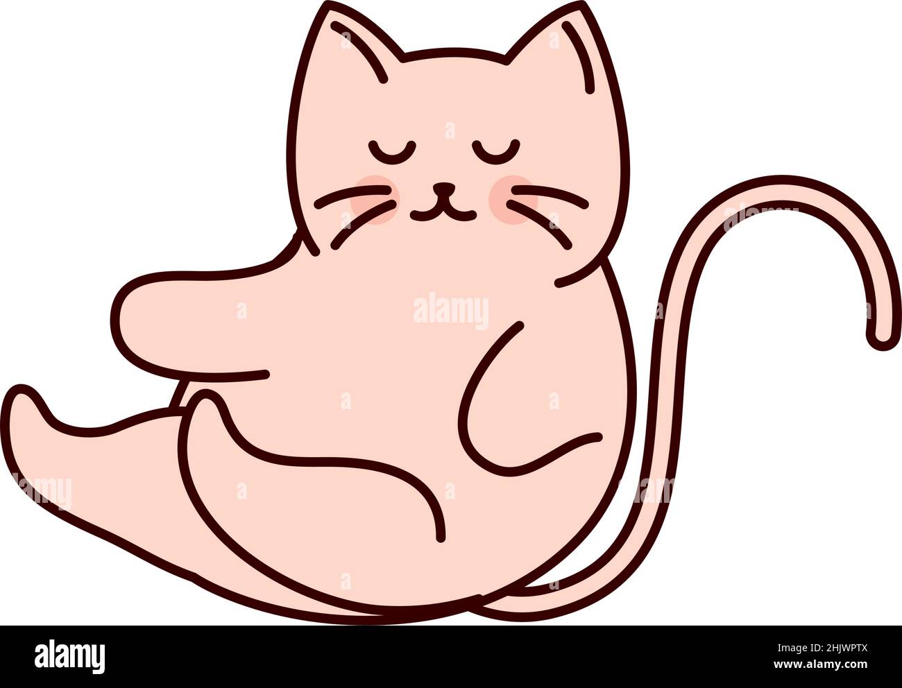 sleeping cat cartoon Stock Vector Image & Art - Alamy