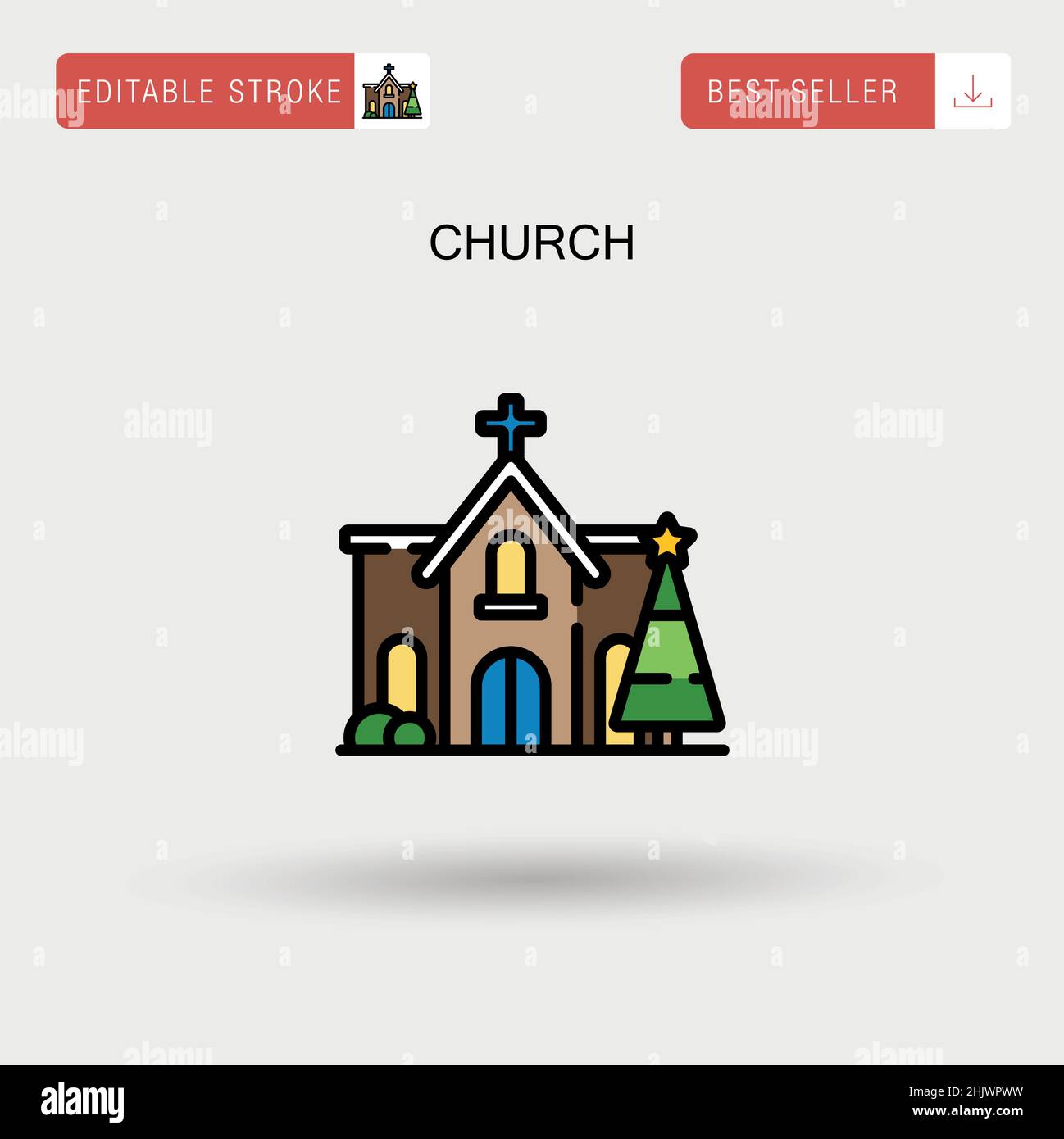 Wooden church simple architecture Stock Vector Images - Alamy