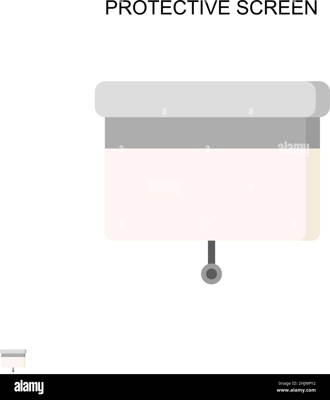 Protective screen Simple vector icon. Illustration symbol design ...