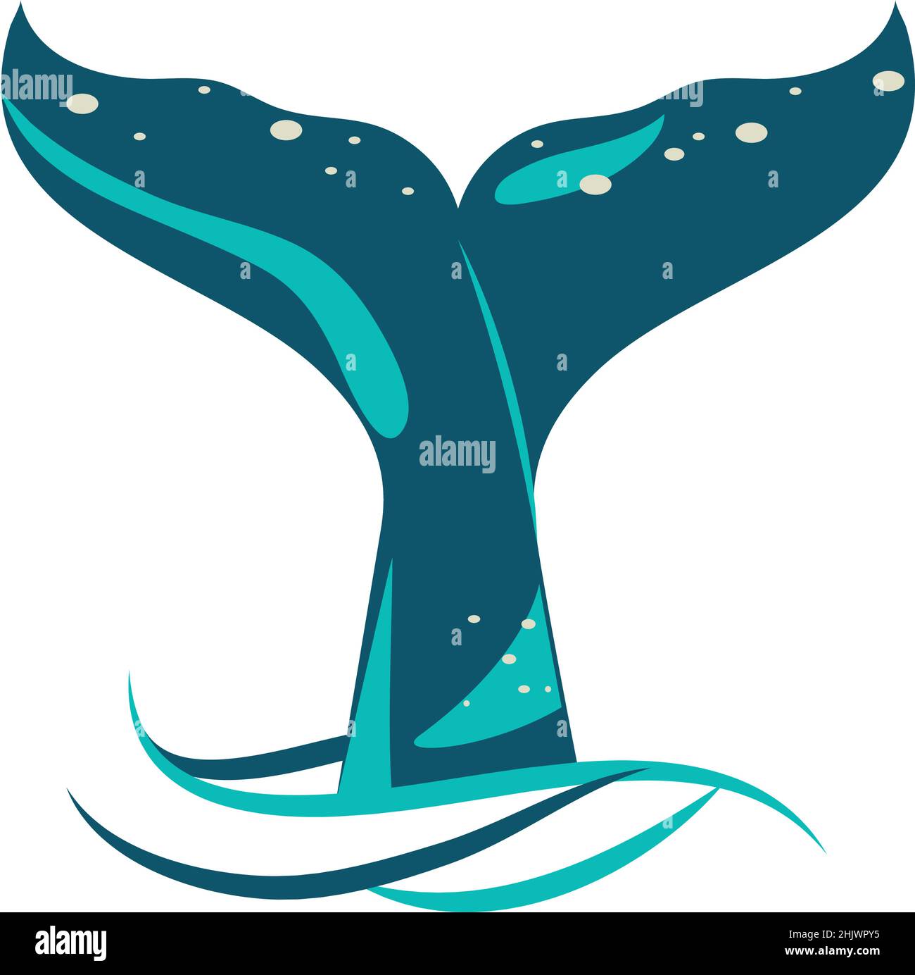 whale tail in the sea Stock Vector Image & Art - Alamy
