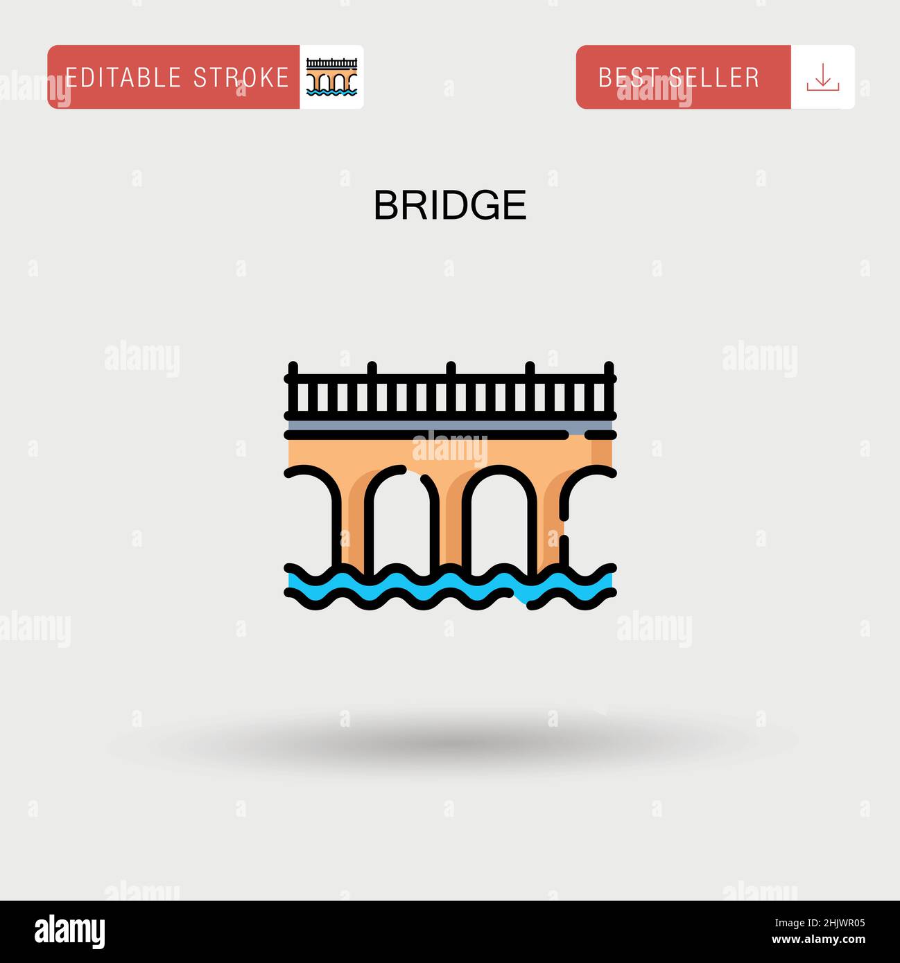 Bridge Simple vector icon Stock Vector Image & Art - Alamy