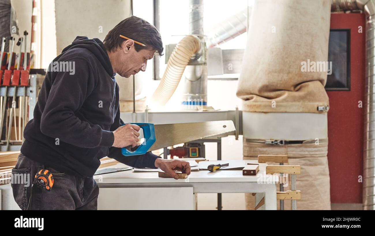 Interior view carpentry workshop wooden hi-res stock photography and ...