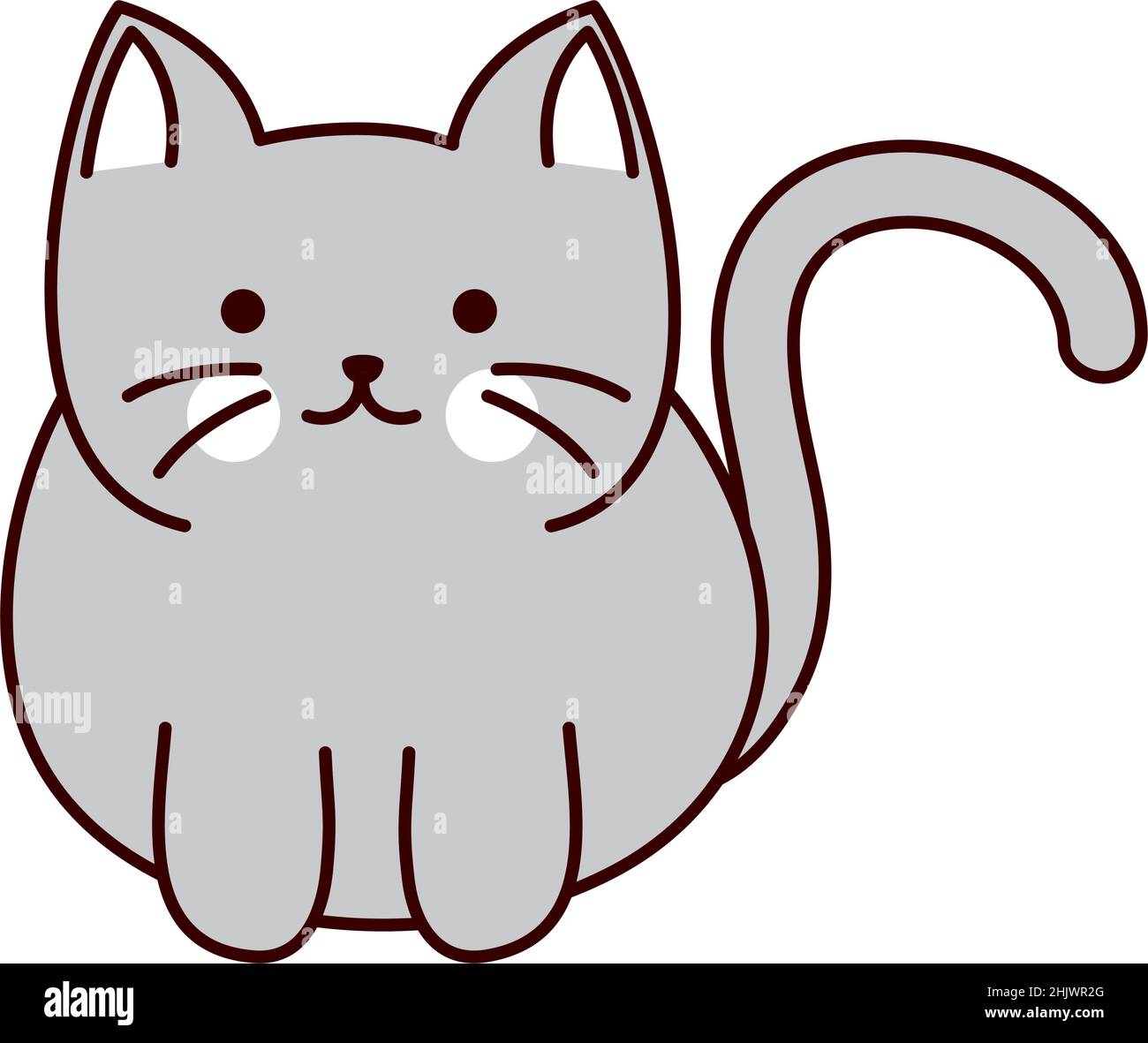gray cat cartoon Stock Vector Image & Art - Alamy