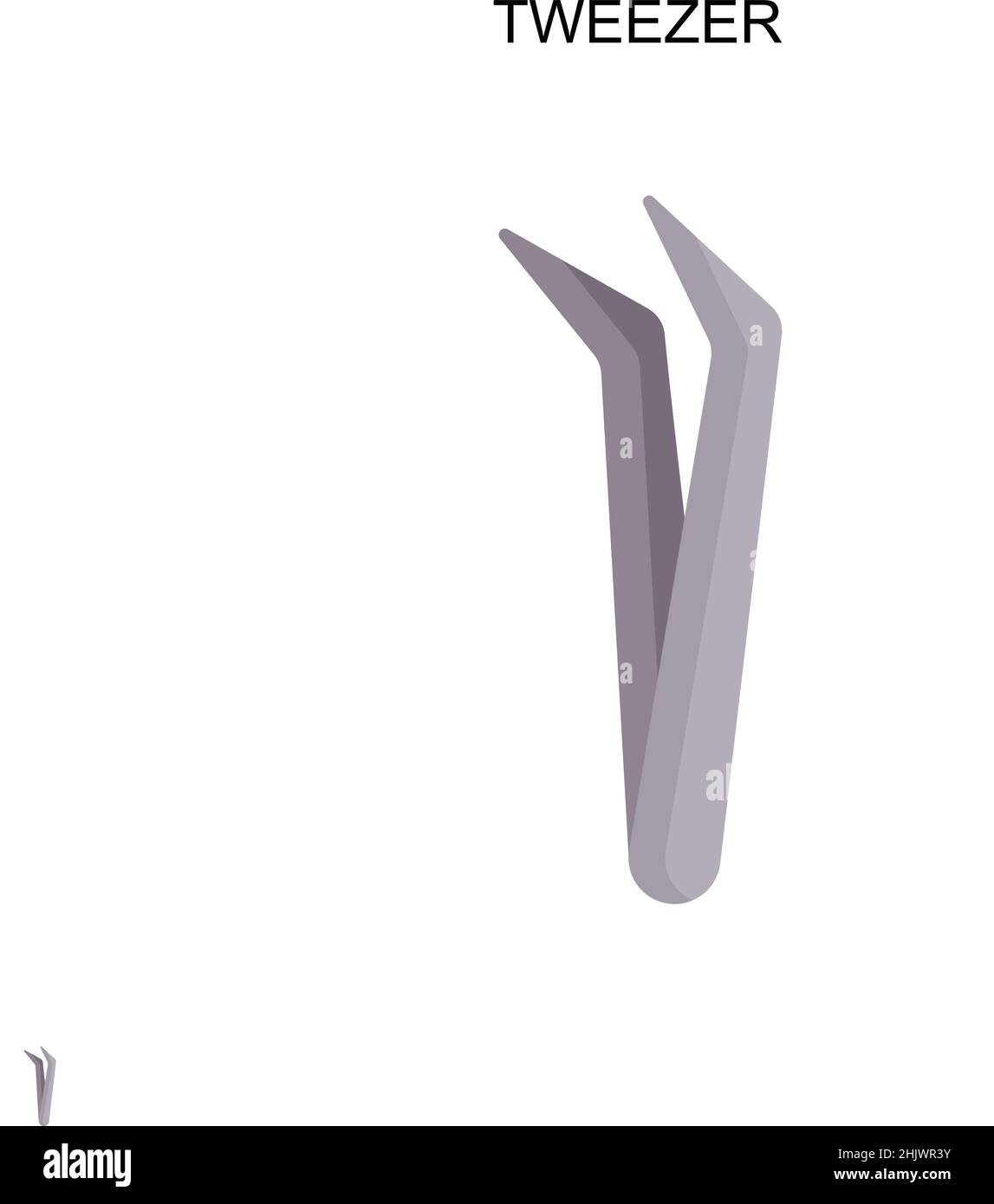 Tweezer Simple vector icon. Illustration symbol design template for web ...