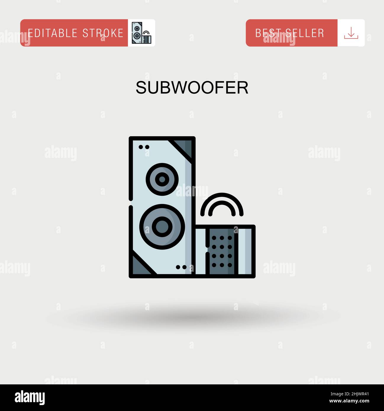 Subwoofer Simple vector icon Stock Vector Image & Art - Alamy