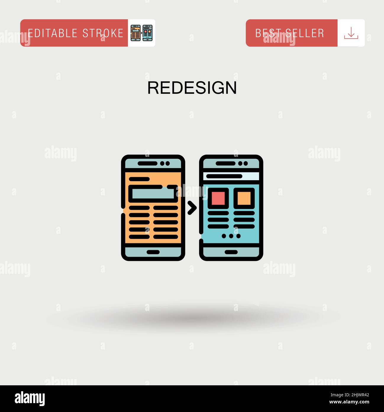 Redesign Simple vector icon Stock Vector Image & Art - Alamy