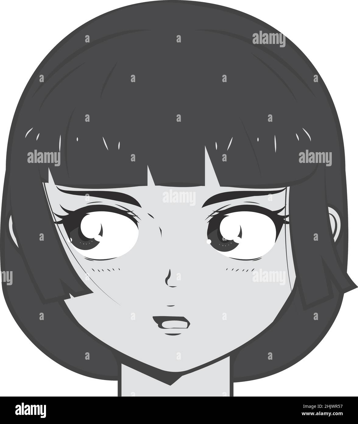 face manga female Stock Vector Image & Art - Alamy