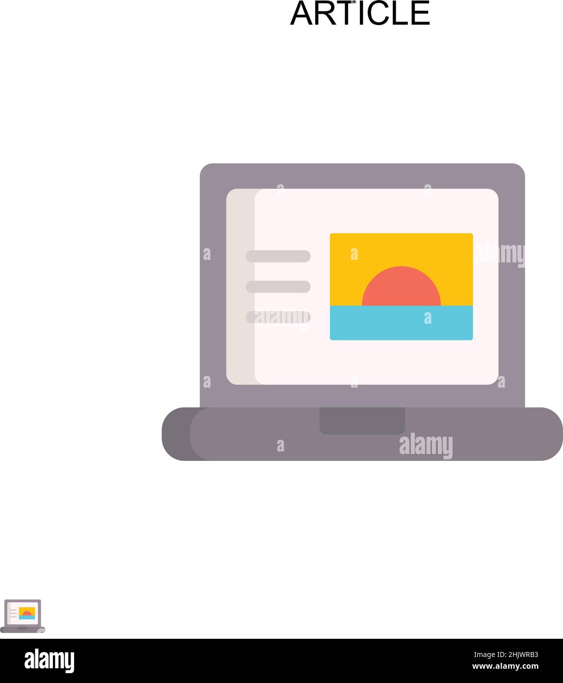 Article Simple vector icon. Illustration symbol design template for web ...