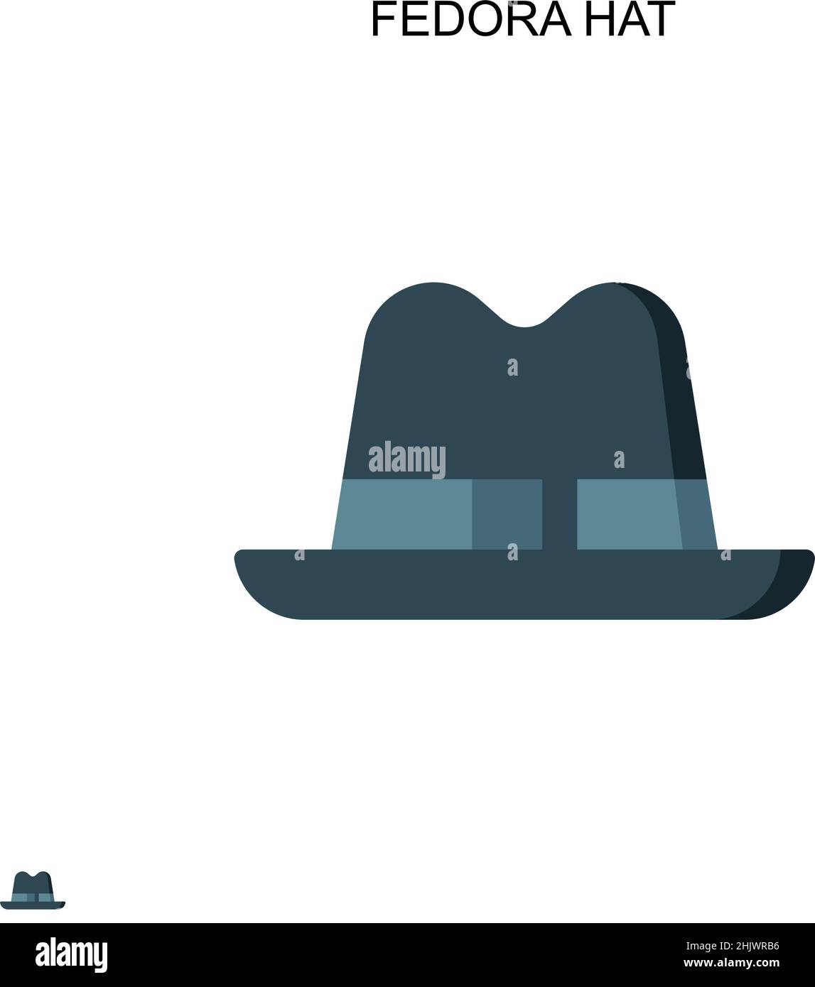 Fedora hat Simple vector icon. Illustration symbol design template for ...