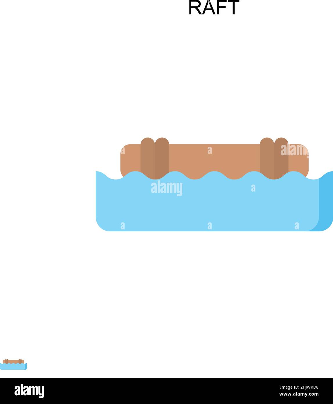 Raft Simple vector icon. Illustration symbol design template for web ...