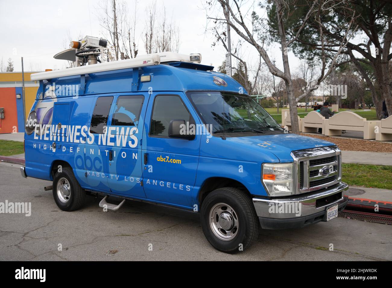 An ABC7 Los Angeles Eyewitness News television van is seen, Monday, Jan ...