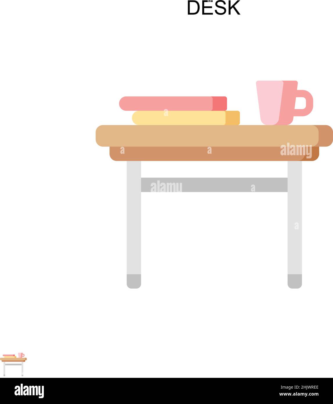 Desk Simple vector icon. Illustration symbol design template for web ...