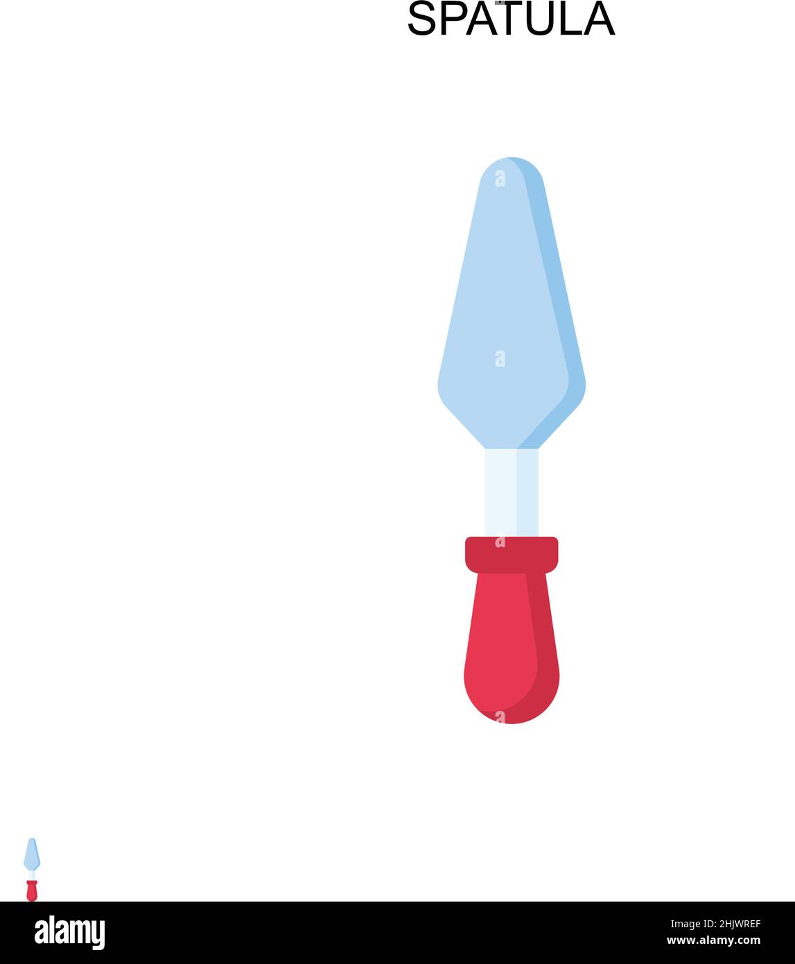 Spatula Simple vector icon. Illustration symbol design template for web ...