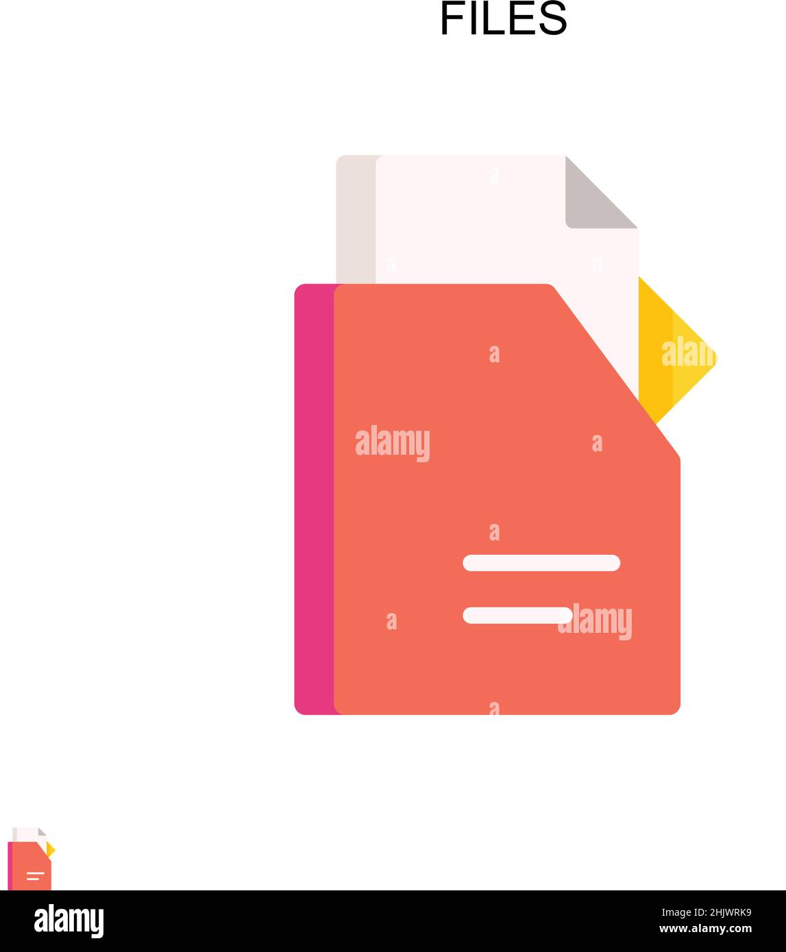 Files Simple vector icon. Illustration symbol design template for web ...