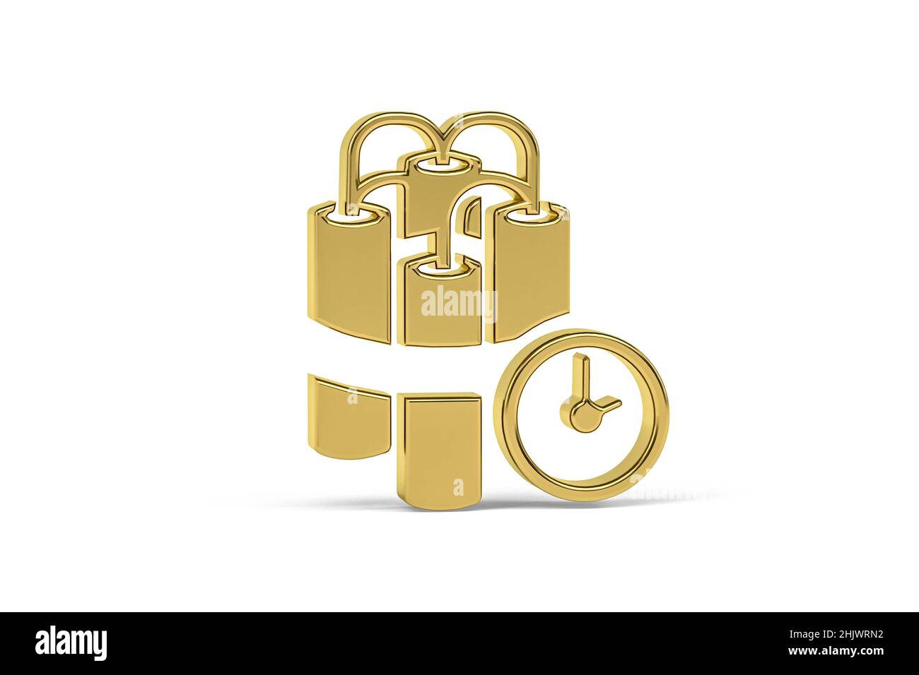 Golden 3d bomb icon isolated on white background - 3D render Stock ...