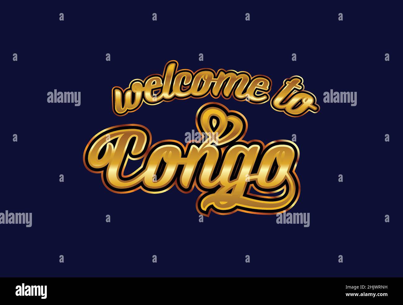 Welcome To Congo Word Text Creative Font Design Illustration. Welcome ...