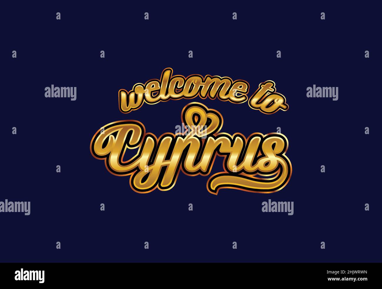 Welcome To Cyprus Word Text Creative Font Design Illustration. Welcome ...