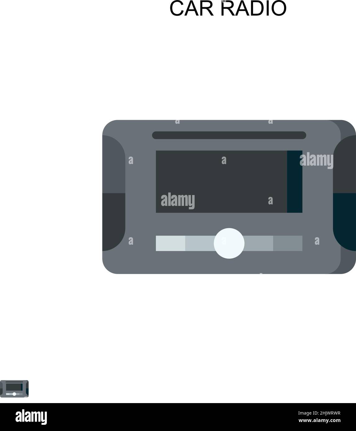 Car radio Simple vector icon. Illustration symbol design template for ...