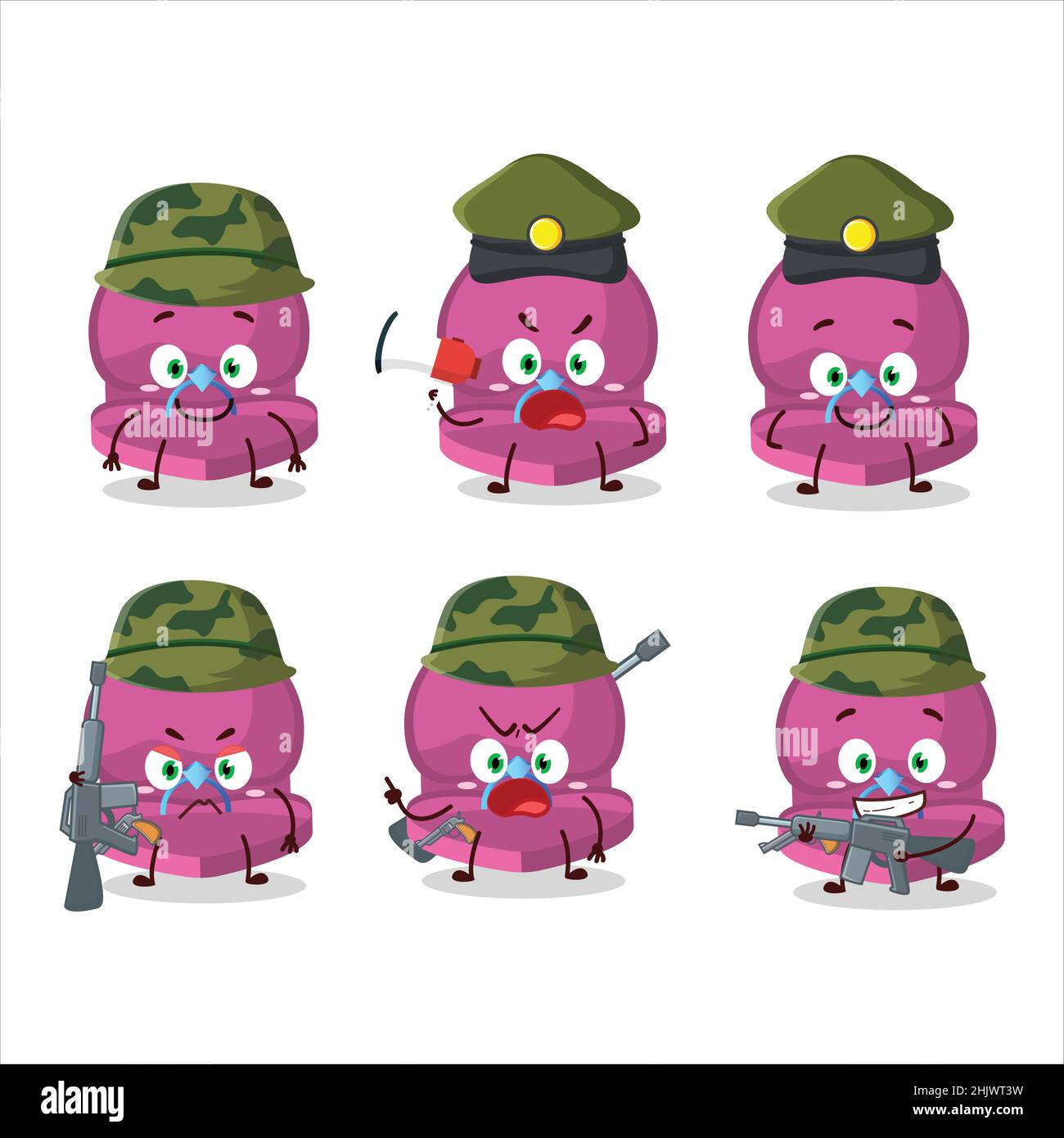 A charming soldier pink love ring box cartoon picture bring a gun ...