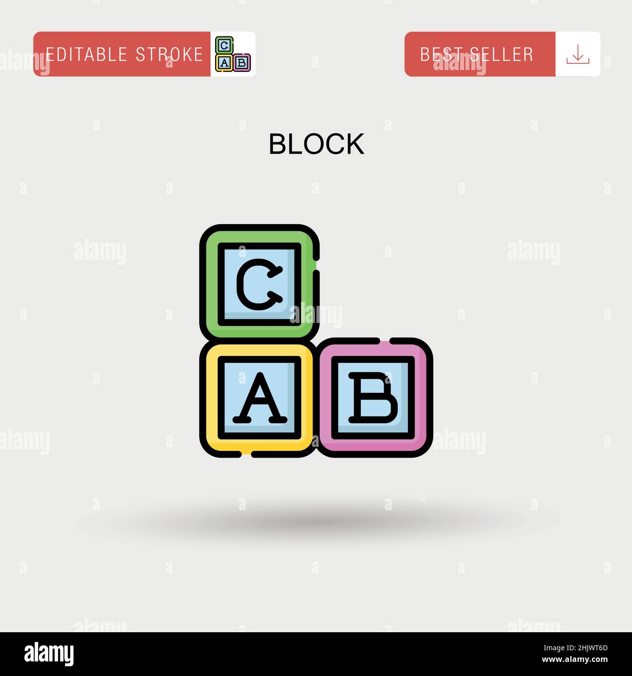 Block Simple vector icon Stock Vector Image & Art - Alamy