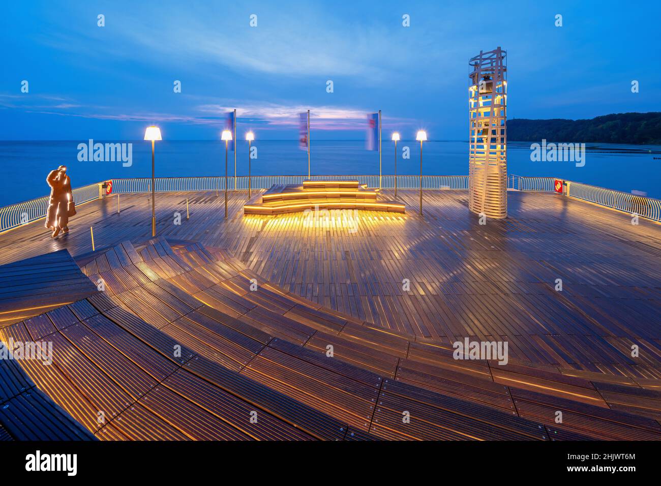 on seabridge of koserow on Usedom island, Germany Stock Photo - Alamy