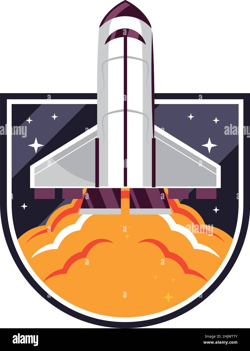 space rocket label Stock Vector Image & Art - Alamy