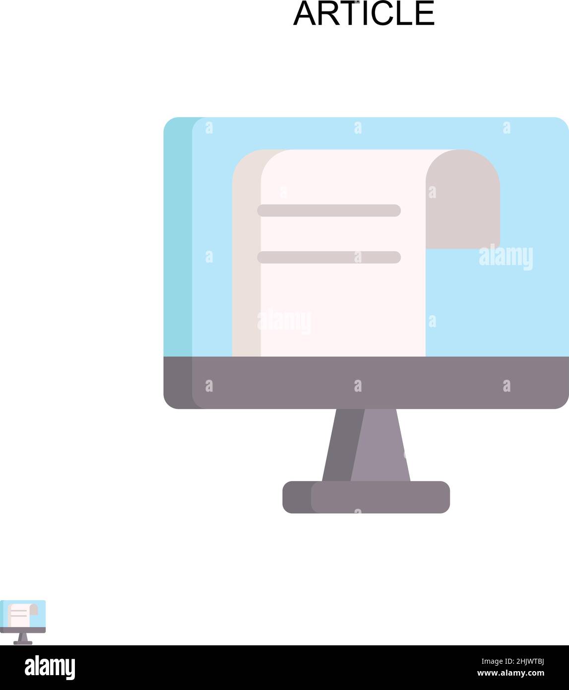 Article Simple vector icon. Illustration symbol design template for web ...