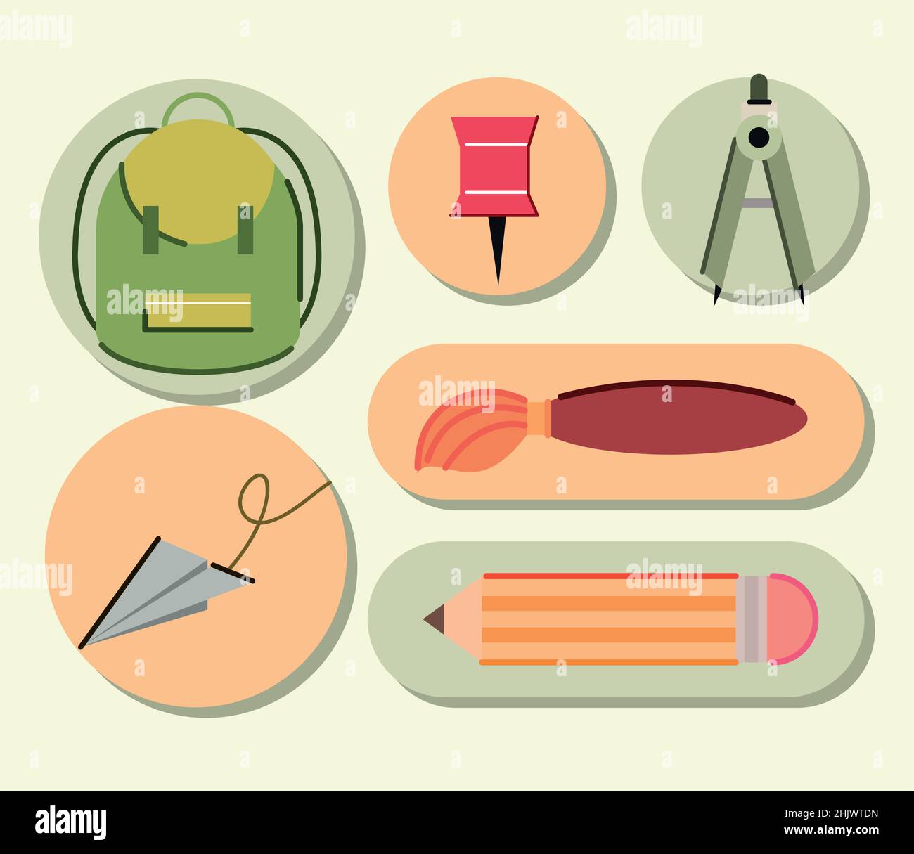 icons set school Stock Vector Image & Art - Alamy