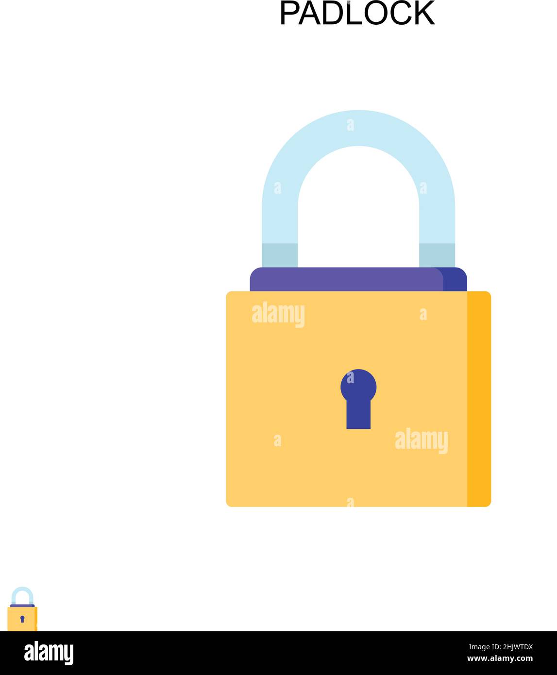 Padlock Simple vector icon. Illustration symbol design template for web ...