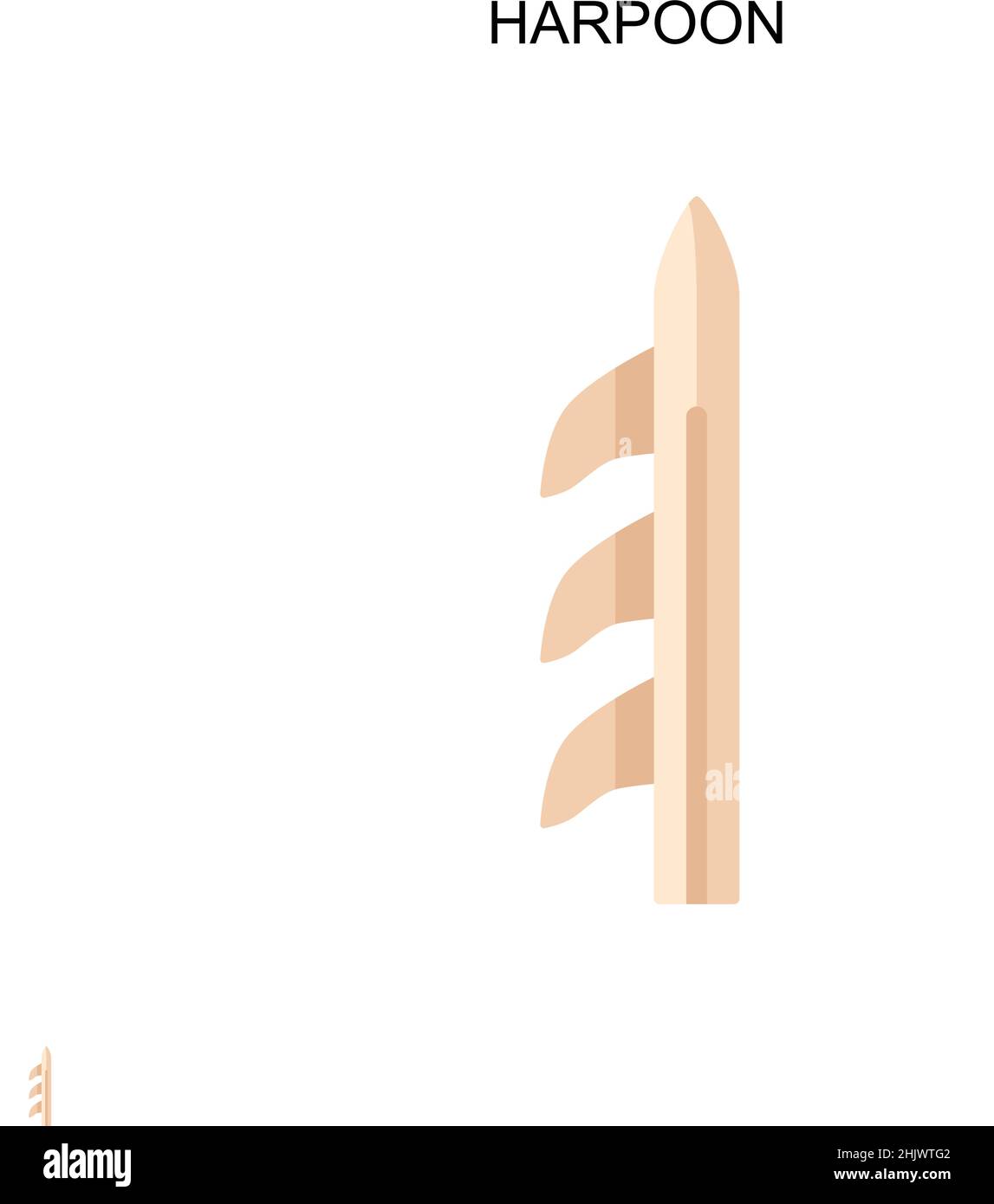 Harpoon Simple vector icon. Illustration symbol design template for web ...