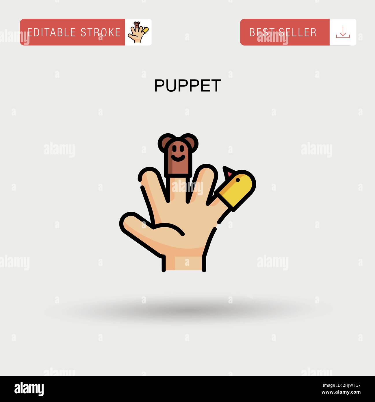 Puppet Simple vector icon Stock Vector Image & Art - Alamy