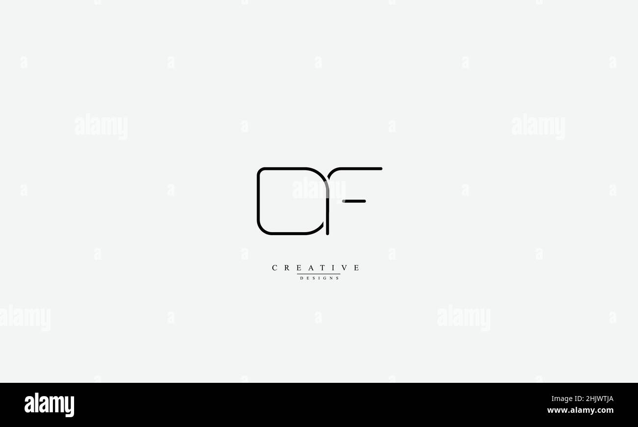 DF FD D F Alphabet letters Initials Monogram logo Stock Vector Image ...