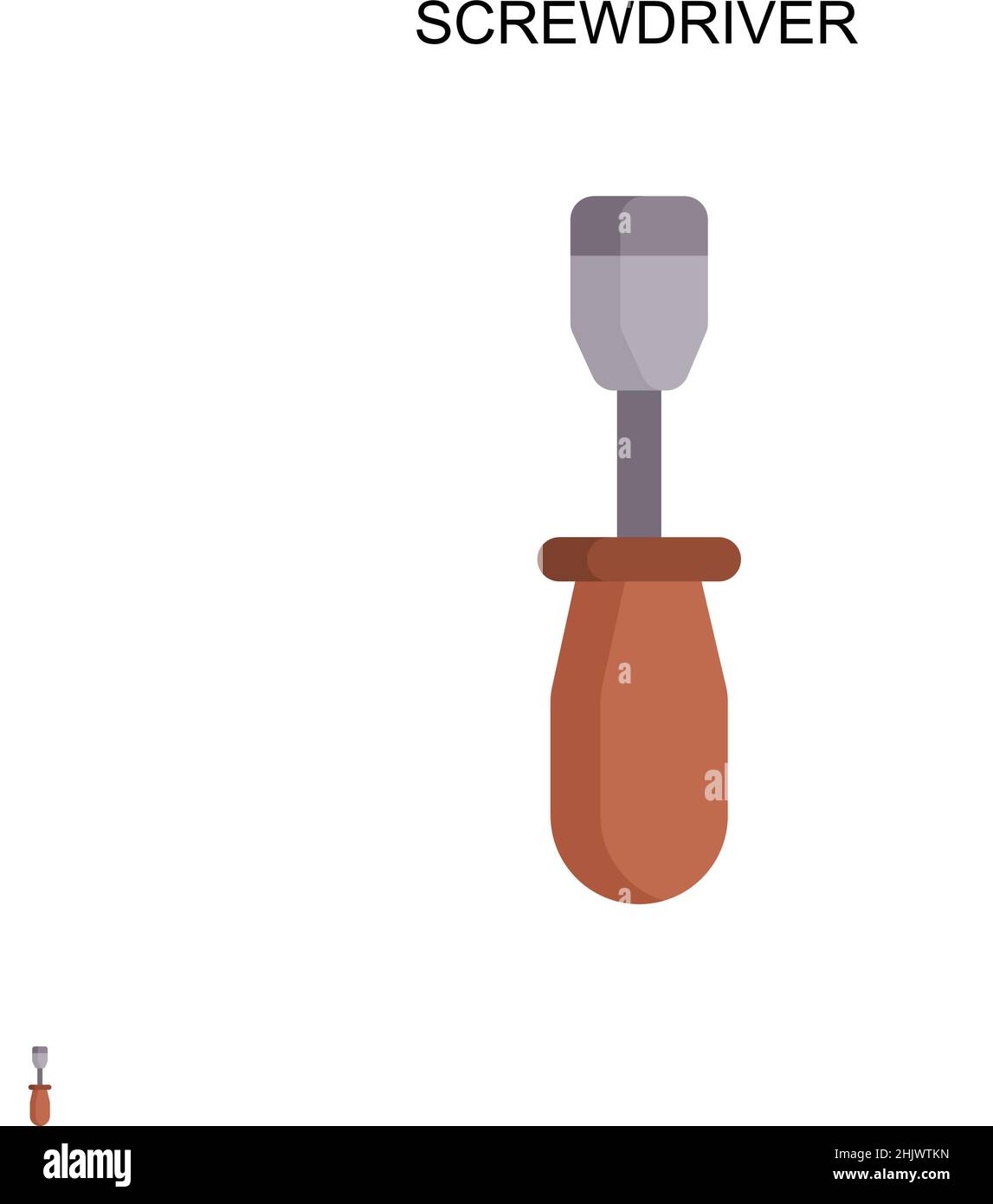 Screwdriver Simple vector icon. Illustration symbol design template for ...