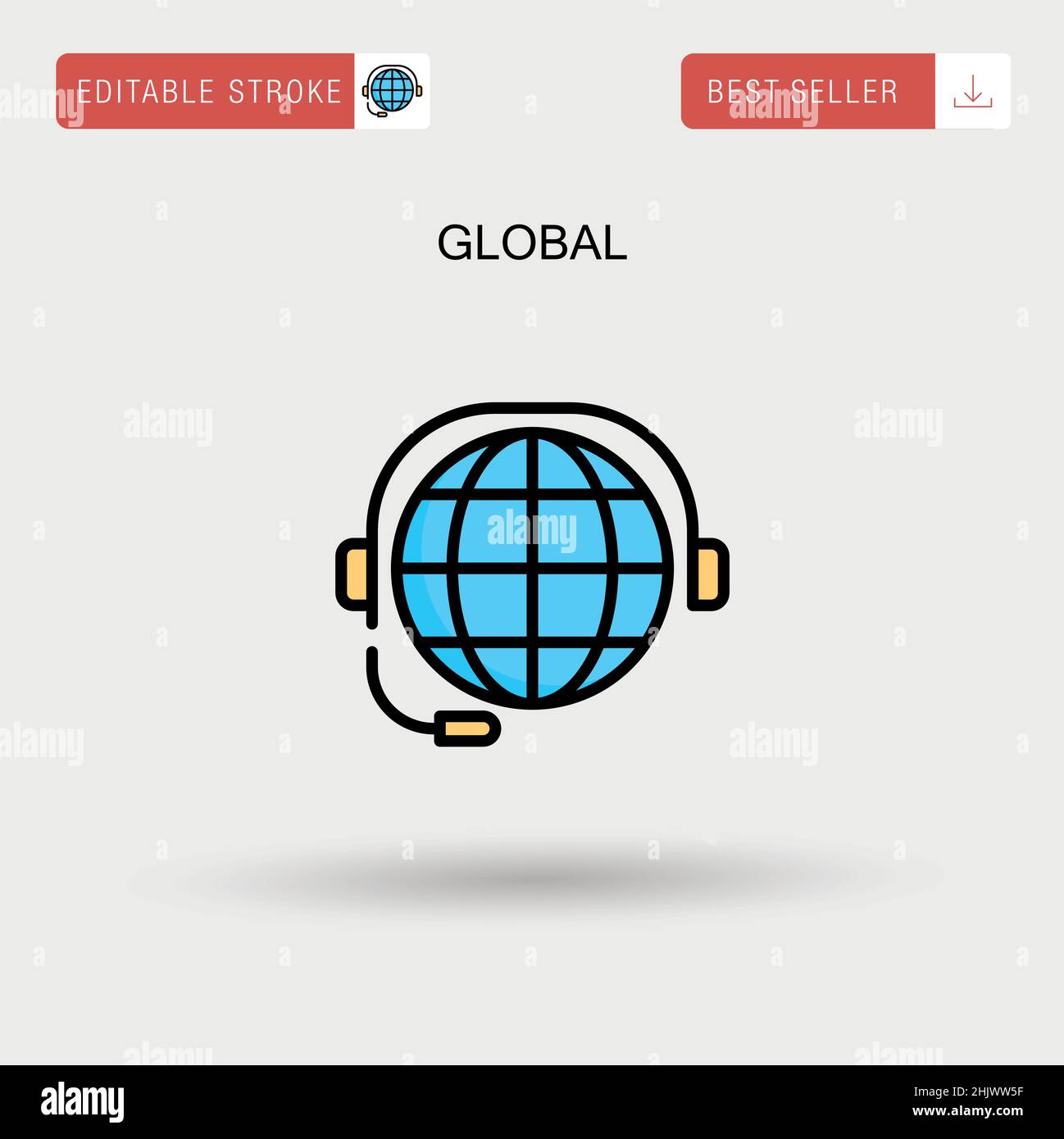 Global Simple vector icon Stock Vector Image & Art - Alamy