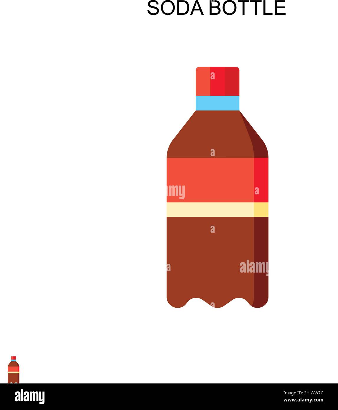 Soda bottle Simple vector icon. Illustration symbol design template for ...