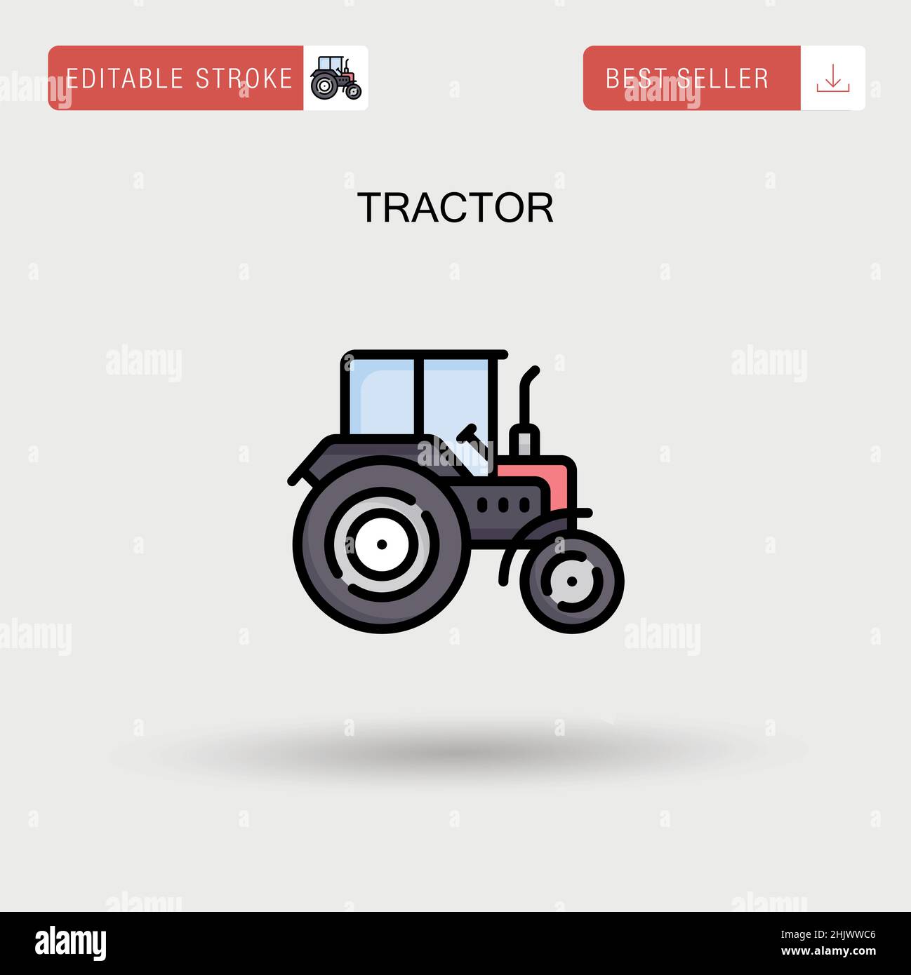 Tractor Simple vector icon Stock Vector Image & Art - Alamy