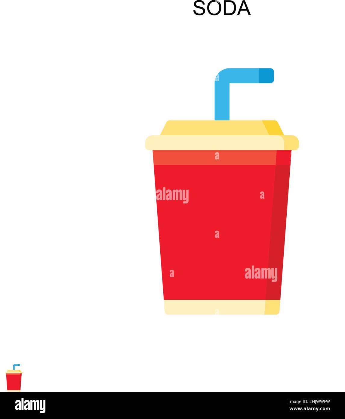 Soda Simple vector icon. Illustration symbol design template for web ...