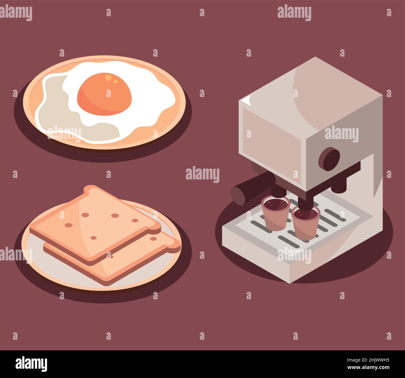 coffee breakfast icons Stock Vector Image & Art - Alamy