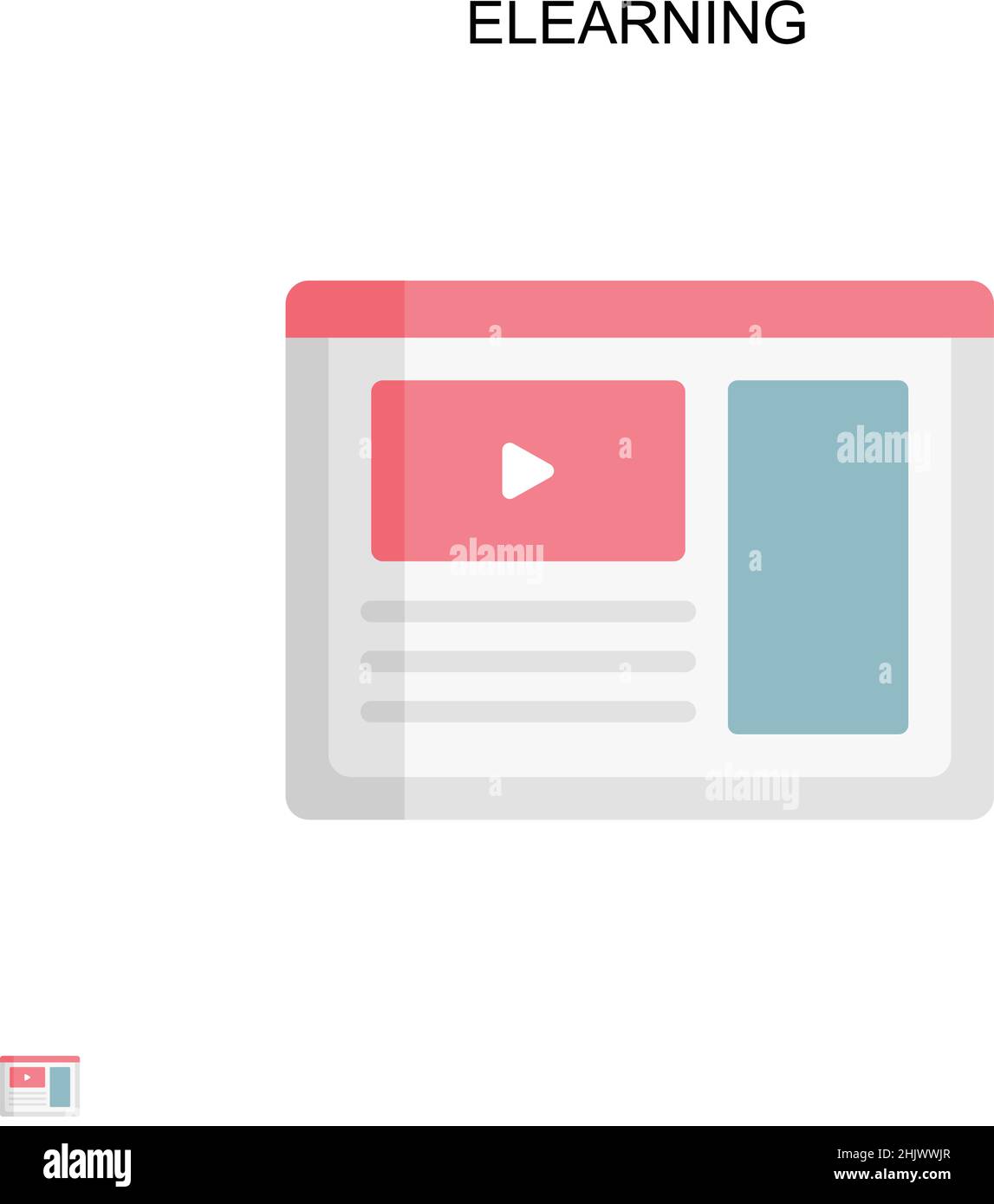 Elearning Simple vector icon. Illustration symbol design template for ...