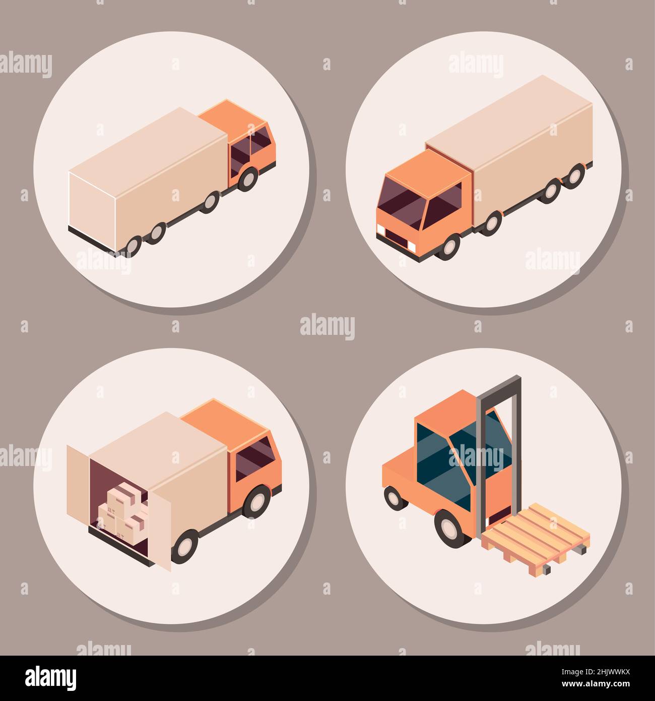 warehouse transport icons Stock Vector Image & Art - Alamy