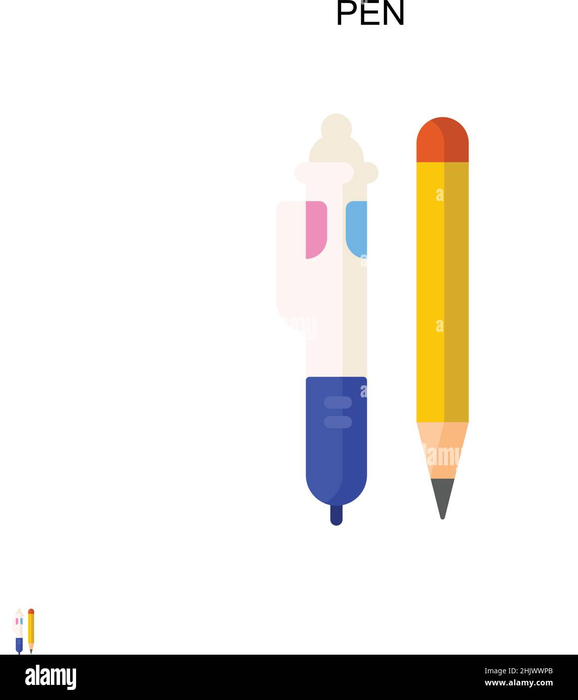 Pen Simple vector icon. Illustration symbol design template for web ...