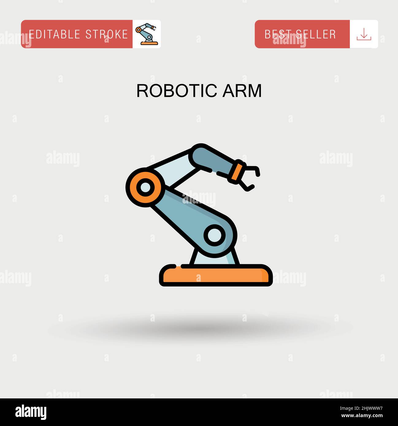Robotic arm Simple vector icon Stock Vector Image & Art - Alamy