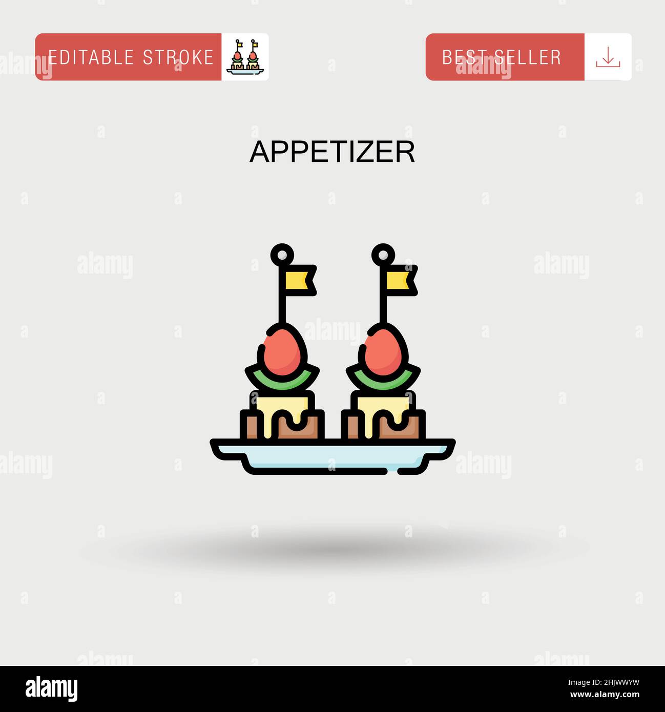 Appetizer Simple vector icon Stock Vector Image & Art - Alamy